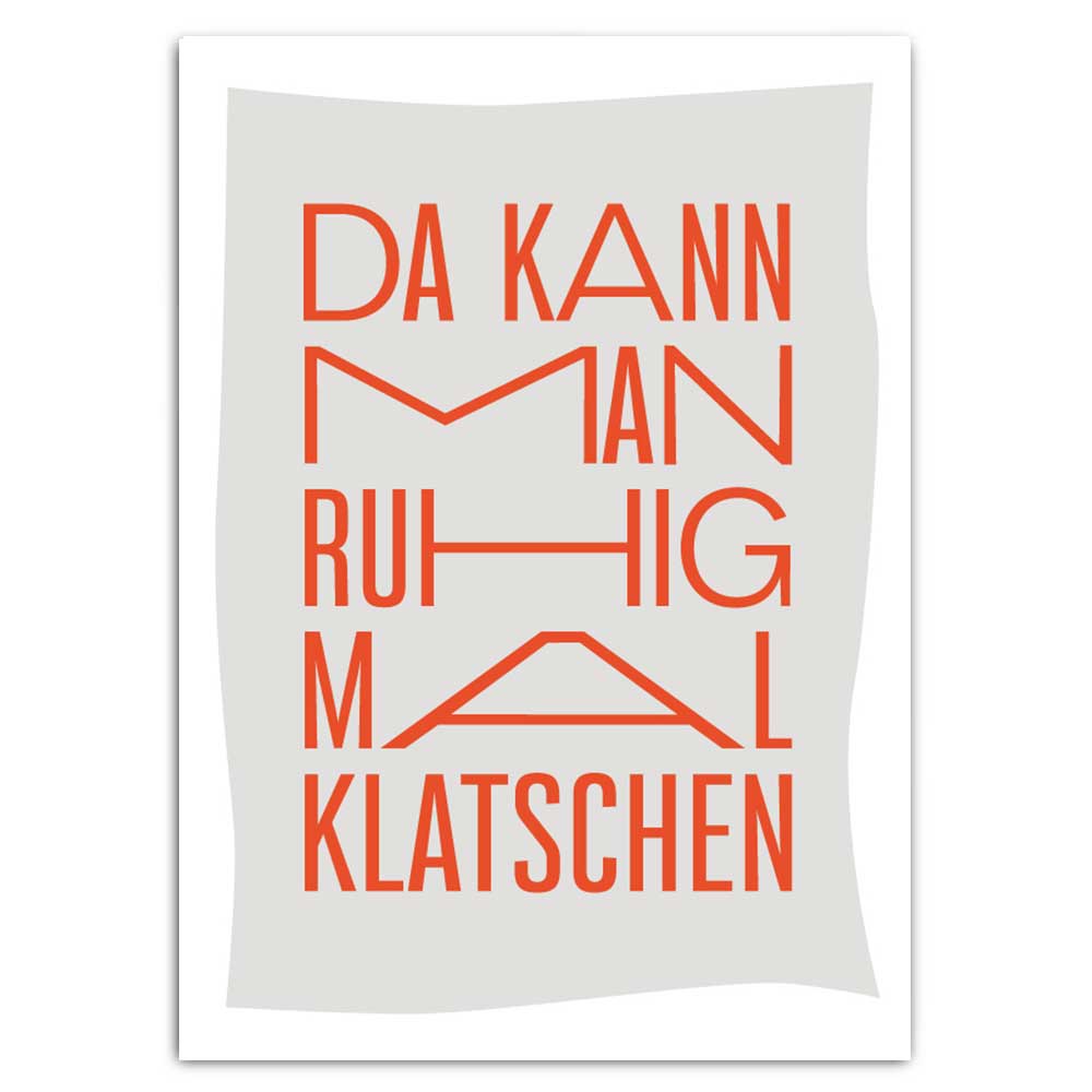 Postkarte Da kann mal ruhig mal klatschen – Pomeranze Berlin